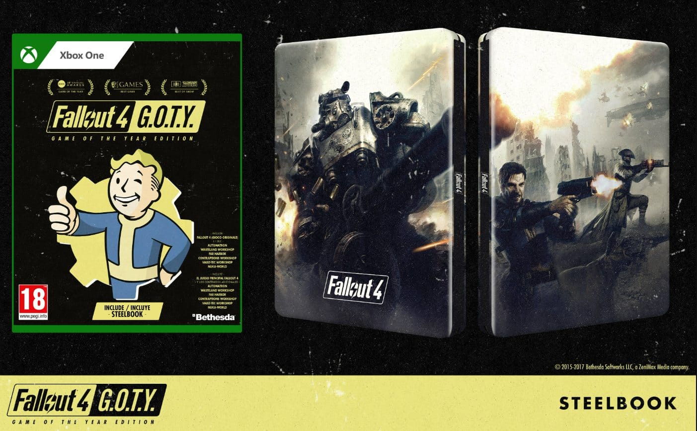 Anunciada la nueva edición GOTY de Fallout 4 que incluye un steelbook ...