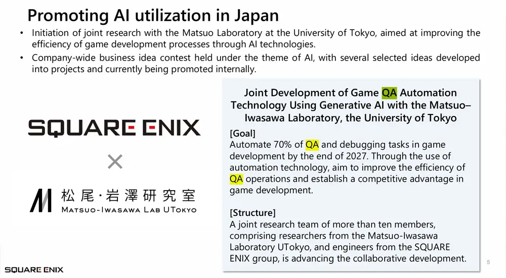 Square Enix pretende encargar a la IA el QA Testing de sus juegos para ...